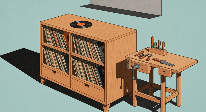 Craft Your Own Wooden Record Table