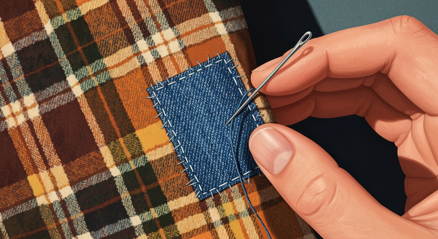 Sashiko Reinforcement Methods - Mastering Flannel Shirt Repair and ...